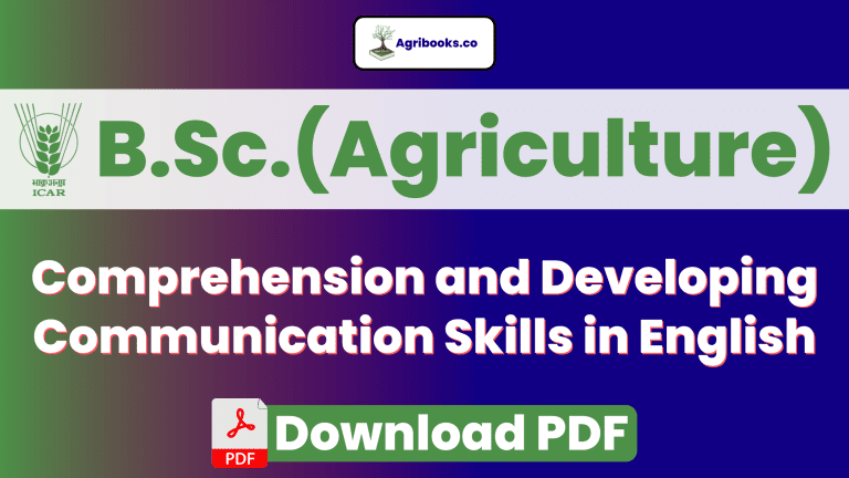 Comprehension and Developing Communication Skills in English ICAR E-Course PDF Download - Agri Books