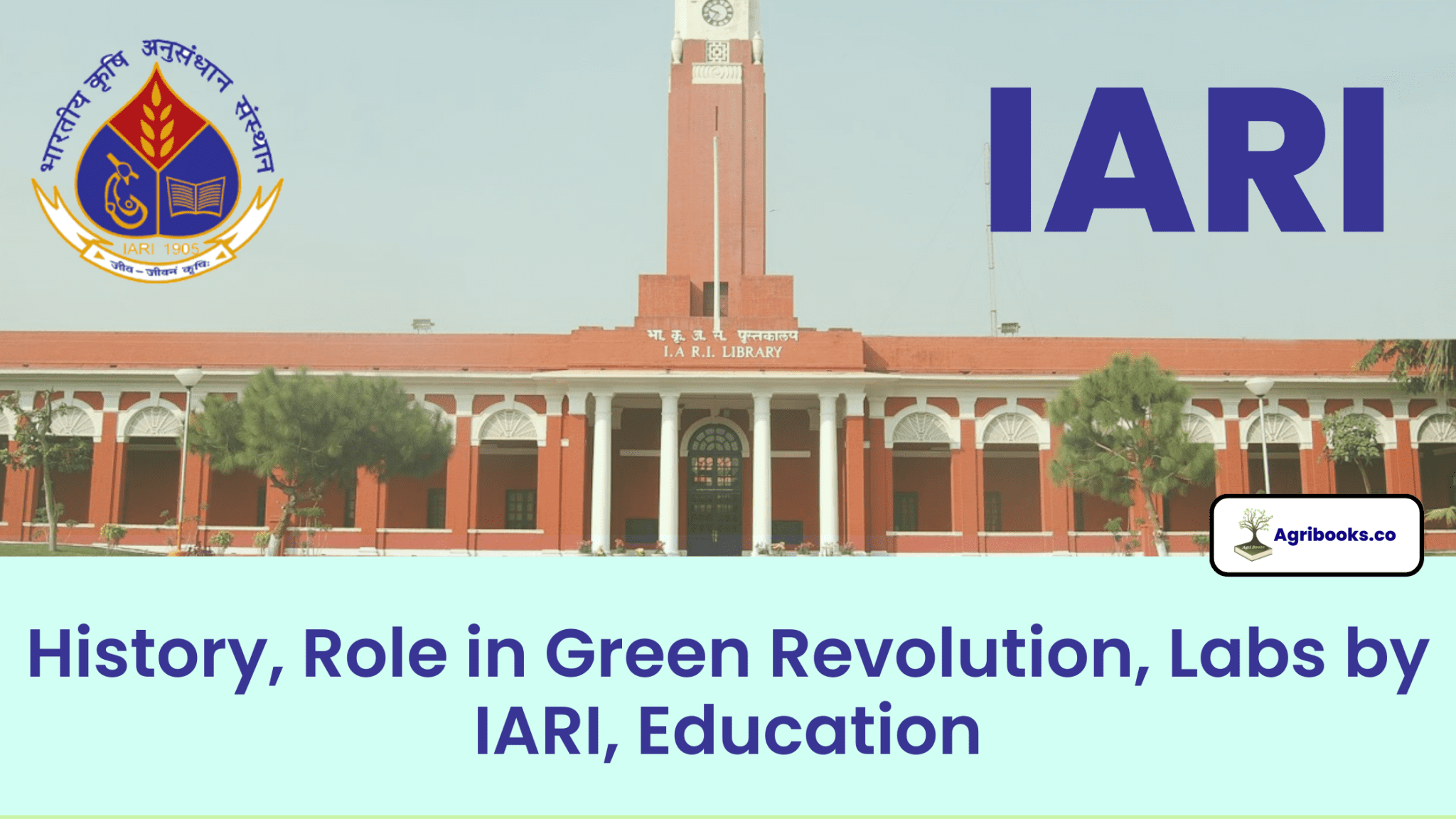 Indian Agricultural Research Institute - IARI - Agri Books