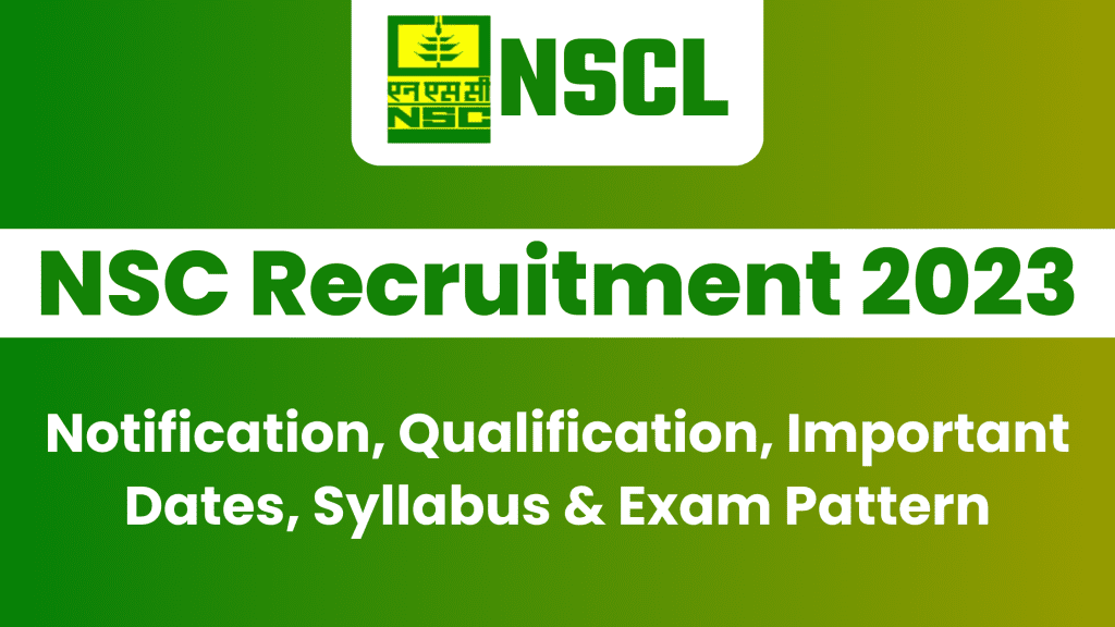 NSCL Recruitment 2023 Notification Out for 89 Posts - Agri Books